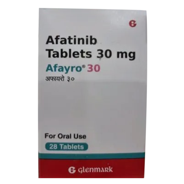 The cost of a 30 mg Afatinib tablet in an online pharmacy in India